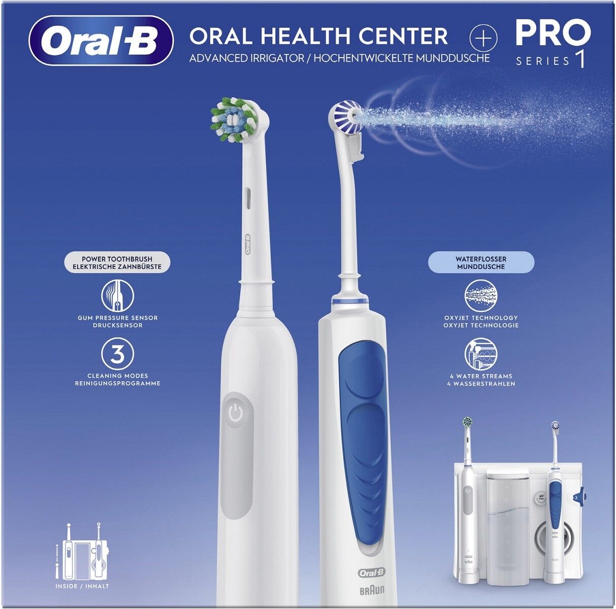 Oral B Center OxyJet Munddusche Pro1 weiss Alles fur zuhause